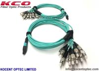 China 16 Cores MPO MTP Patch Cord OM3-150 PVC LSZH Cover For 5G Bank Data Center for sale