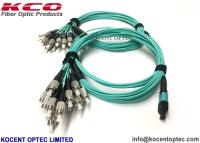 China Elite MPO-16 MTP-16 16core FC/UPC Optical Fiber Patch Cord OM4 50/125 Aqua LSZH 16 Fiber for sale