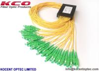 China 2.0mm 3.0mm FTTH 1x32 SC APC G567A2 Fiber Optic Splitter PLC Splitter with ABS Box Modular for sale