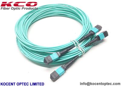 China MPO-12 12fo 24fo MM OM3 OM4 50/125 MPO MTP Optical Fibre Trunk Cable for sale