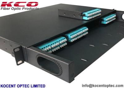 China SM MM OM3 OM4 OM5 High Destiny 96 cores 1U MPO Optical Patch Panel MTP Rack-mount Terminal Box for sale