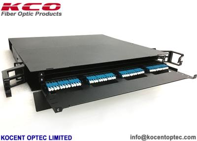 China LC/APC 1U 144cores Optica Fibra MPO MTP Rack Mount Patch Panel for sale