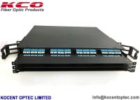 China 1U 144cores Rack Mounted MTP MPO Optical Patch Panels 144fibers LC Duplex Port for sale