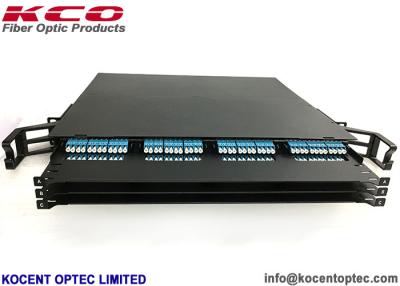 China 1U 144cores Rack Mounted MTP MPO Optical Patch Panels 144fibers LC Duplex Port for sale