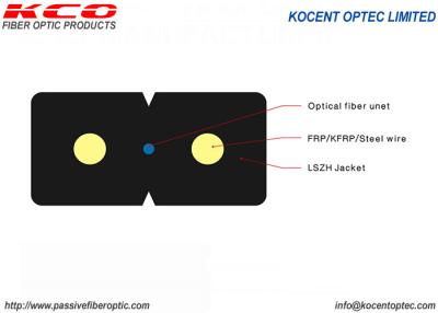 China G652D G567A1 G657A2 1core 2core 4core 12core LSZH PVC FTTH Drop Optical Cable for sale