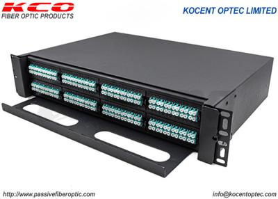 China 19 Inch 2U MPO Patch Panel with 192 Core Capacity and Rack Mount Design for LC Duplex Connectivity for sale