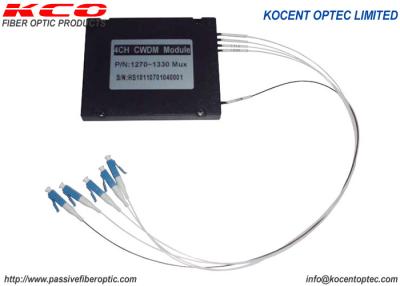 China 4CH FTTH Passive Fiber Wavelength Division Multiplexer 0.9mm Mux Demux CWDM LC UPC for sale