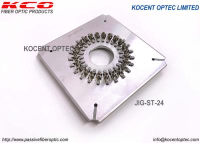 China 24 connectors ST UPC Jig / Optical Connector Polishing Fixture For Optical Corner Pressure Grinding Machine for sale