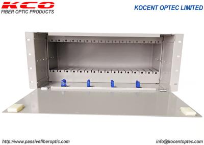 China 4U 16 Slot LGX PLC Fiber Optic Splitter Rack Mount Chassis Box for FTTH FTTx with 1x2 Split Way for sale