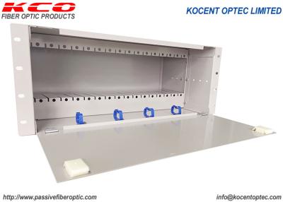 China 4U 19'' Fiber Optic PLC Splitter with 0.9mm Cable for Indoor Cabinet Use and Low Insertion Loss for sale