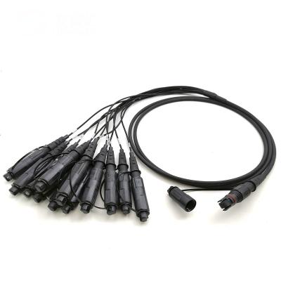 China Outdoor MPO MTP 12 Cores Fiber Optic Patch Cord for 5G Base Station and Telecom Tower for sale