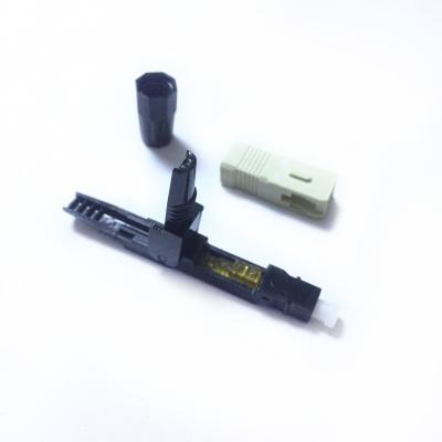 China Multimode SC UPC Fiber Optic Fast Connector with 0.5dB Insertion Loss 30dB Return Loss and 50mm 55mm 60mm Length for sale
