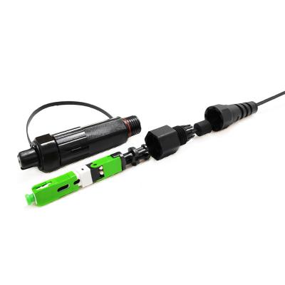 China Outdoor Waterproof IP68 SC Fast Connector for G652 G657 Fiber Optic Applications for sale
