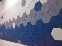 China 100% Polyester Fiber 3D Decorative Felt Wall Panels Semi Rigid for sale