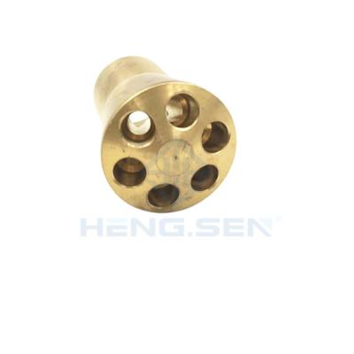 China Practical 6 Holes Brass Pipe Fittings Refrigerant Distributor With Inlet 3/8 for sale