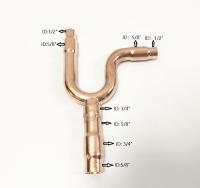 China Copper VRV VRF Air condition Y branch Y joint branch pipe for HITACHI Model E-52SN for sale