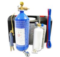 China Portable Torch Maintenance Set 2liter Gas Cylinder Welding Cutting Kit For Air Conditioner for sale