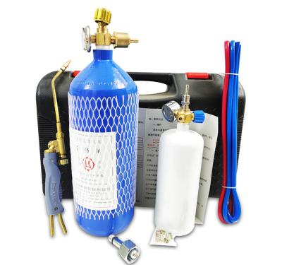 China Portable Torch Maintenance Set 2liter Gas Cylinder Welding Cutting Kit For Air Conditioner for sale