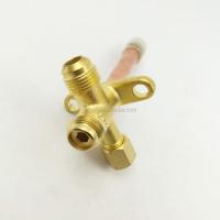 China 3/8 Straight Shut Off HVAC Valve Brass Material For Air Conditioning for sale