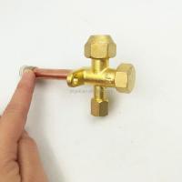 China 3/8 Straight Shut Off HVAC Valve Brass Material For Air Conditioning for sale