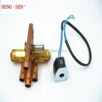 China Brass 4 Way 1P-2P HVAC Valve Gas Media With Coil Solenoid 220V for sale
