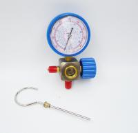 China Refrigerant Pressure Manifold Gauge Set 15/35KG With Sight Glass for sale