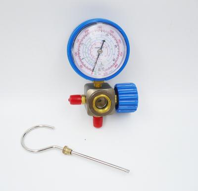 China Refrigerant Pressure Manifold Gauge Set 15/35KG With Sight Glass for sale