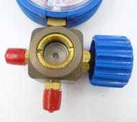 China Refrigerant Pressure Manifold Gauge Set 15/35KG With Sight Glass for sale