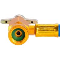 China Piercing Valve with R134a Charging Hose Can Tap with Gauge Recharging Hose Kit Connect Can of R134a, R-12/R-22 Refrigerant Port for sale