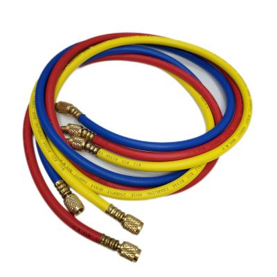 China HVAC Rubber Manifold Gauge Set , R12 R22 R502 36inch Charging Hose Set for sale