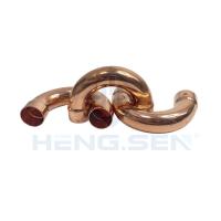 China 1/4 Copper Pipe Fitting 180 degree for condenser unit for sale