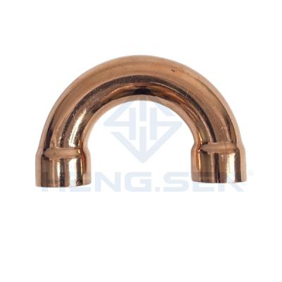 China 1/4 Copper Pipe Fitting 180 degree for condenser unit for sale