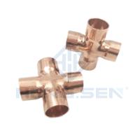 China 3/8 Forged Refrigeration Pipe Fittings Copper Cross Multipurpose for sale