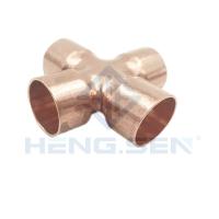 China 3/8 Forged Refrigeration Pipe Fittings Copper Cross Multipurpose for sale
