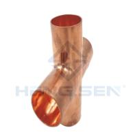 China TP2 Copper Cross Refrigeration Pipe Fittings 4 Way 2
