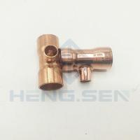 China OEM Copper Tee Refrigeration Pipe Fittings 45x19x45mm Multipurpose for sale