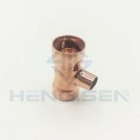 China OEM Copper Tee Refrigeration Pipe Fittings 45x19x45mm Multipurpose for sale