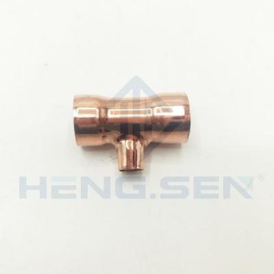 China OEM Copper Tee Refrigeration Pipe Fittings 45x19x45mm Multipurpose for sale