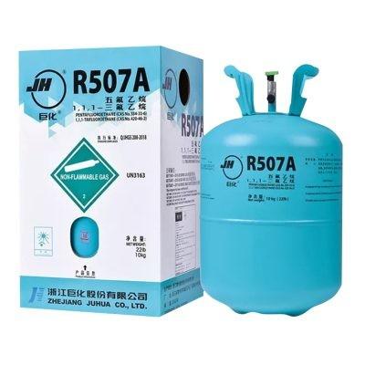 China Juhua R507A refrigerant used for initial installation on new refrigeration equipment and addition during maintenace for sale