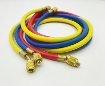 China Forged Air Conditioning Manifold Gauge Set Charging Hose Welding Connection for sale