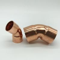 China 45 Degree Elbow Street Copper Refrigeration Pipe Fittings Female Connection for sale