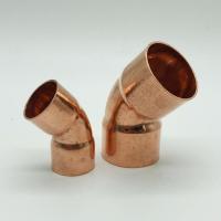 China 45 Degree Elbow Street Copper Refrigeration Pipe Fittings Female Connection for sale