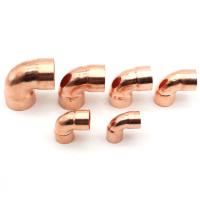 China Copper Refrigeration Pipe Fittings Plumbing 90 Elbow for sale