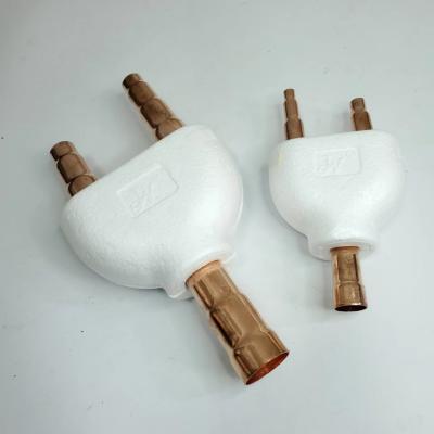China Air Conditioner Refrigerator Pipe Fittings Copper Y Branch Pipe TOSHIBA BY105E for sale