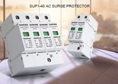 China Lightning Arrester 40kA 2 Pole AC Surge Protector for sale
