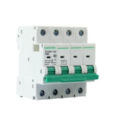 China 125Amp 100A 8KA SCB8T MCB Circuit Breakers for sale