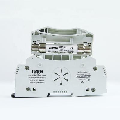 China SRD-30 Cylindrical 1500V PV DC Fuse Holder for sale