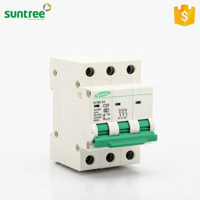 China SCB8-63 32A 4P 6kA 230V MCB AC Circuit Breaker for sale