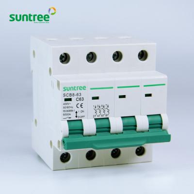 China 0.75mm2 Dual Pole Housing IP40 MCB Circuit Breakers for sale