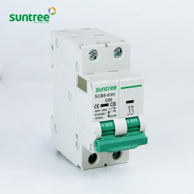 China SCB8-63H 16A 32A 63A 2P 4P MCB Circuit Breakers for sale